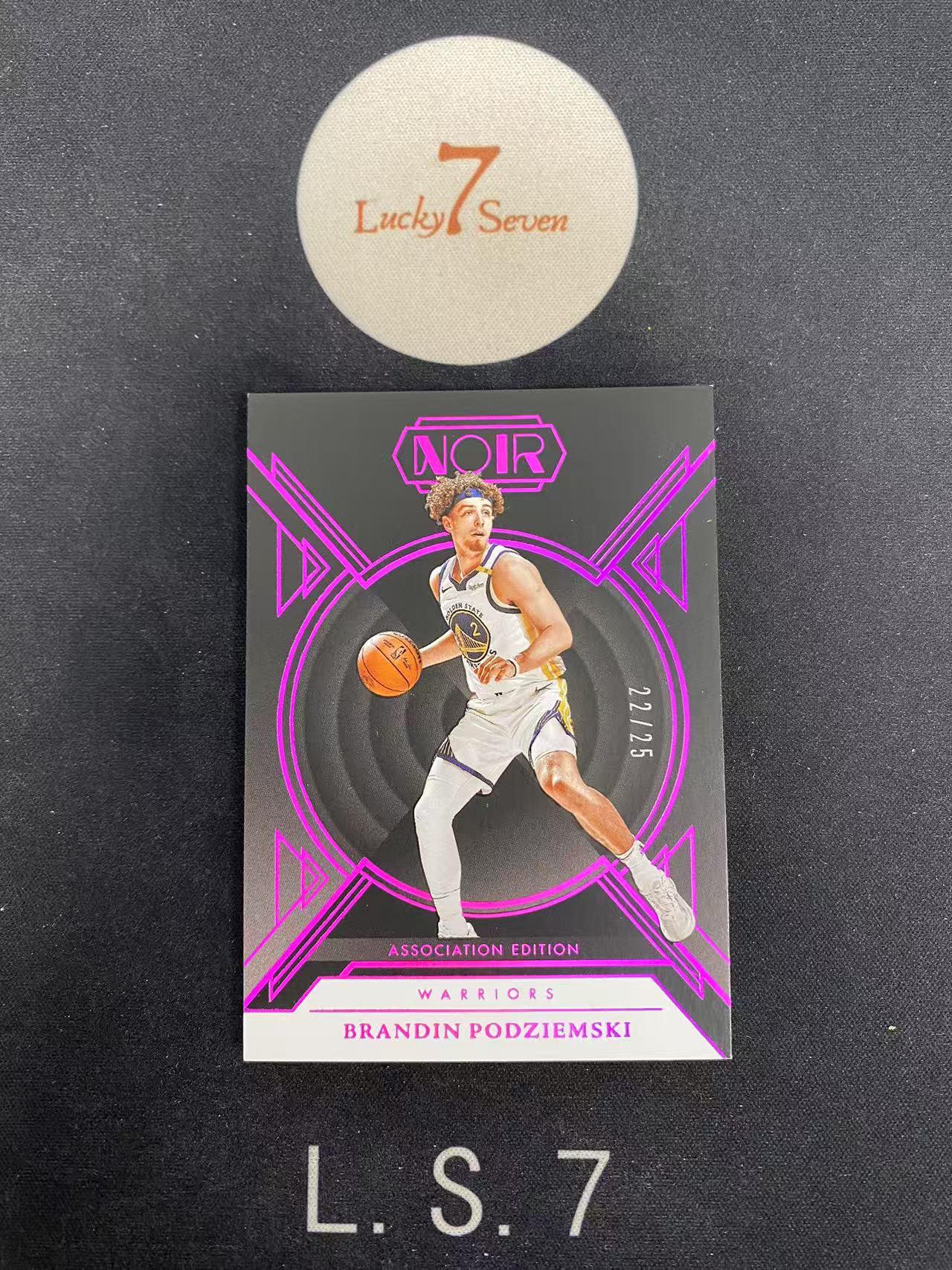 2024-25 Panini Noir Brandin Podziemski LS7拍卖 诺尔 勇士 波杰姆斯基 22/25 Base XB1 卡淘