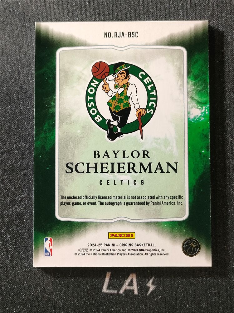 【LA拍卖】2023-24 Panini Origins Baylor Scheierman 起源系列 新秀RC 贝勒 沙伊尔曼 凯尔特人 大 ...