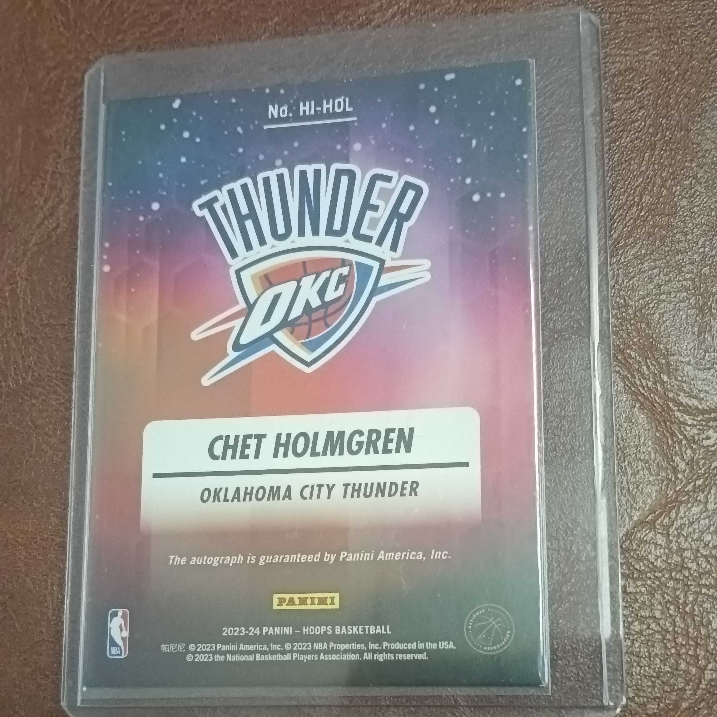 2023-24 Panini NBA Hoops Chet Holmgren 【晴天拍卖】切特 霍姆格伦 贴签 ink 雷霆 签字好看 专收莫 ...