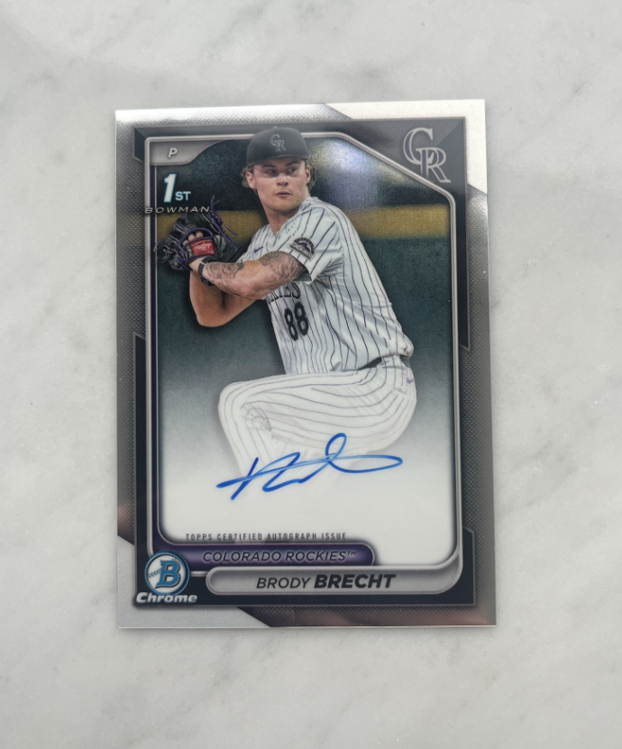 2024 Topps Bowman Brody Brecht RC 棒球 布罗迪 布里切特 科罗拉多洛基 新秀1st 卡签 生涯第一版卡 未来 ...