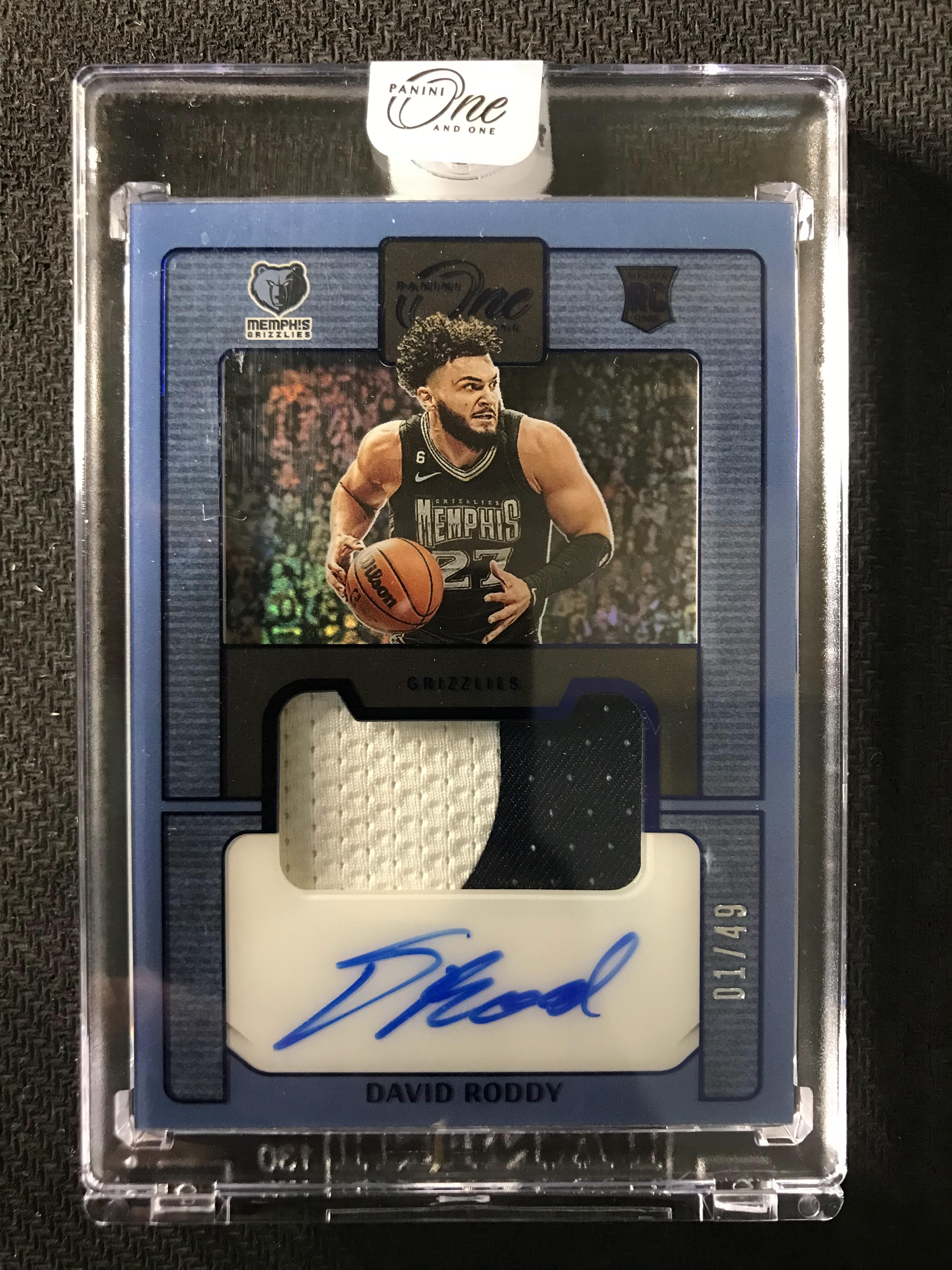 2022-23 Panini One and One David Roddy RC 1/49编 首编 Prime 新秀RPA 球衣PATCH ...