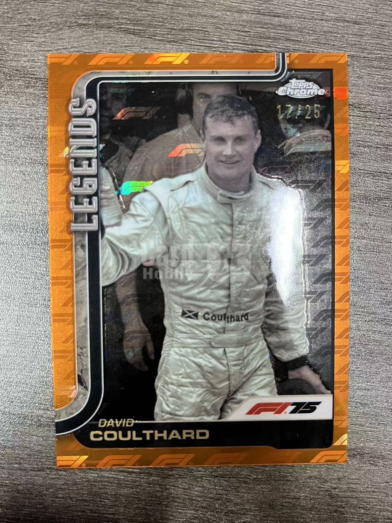 2025 Topps Chrome David Coulthard F1 Logo Fractor系列 库特哈德 橙折 17/25编 卡品如图 ...
